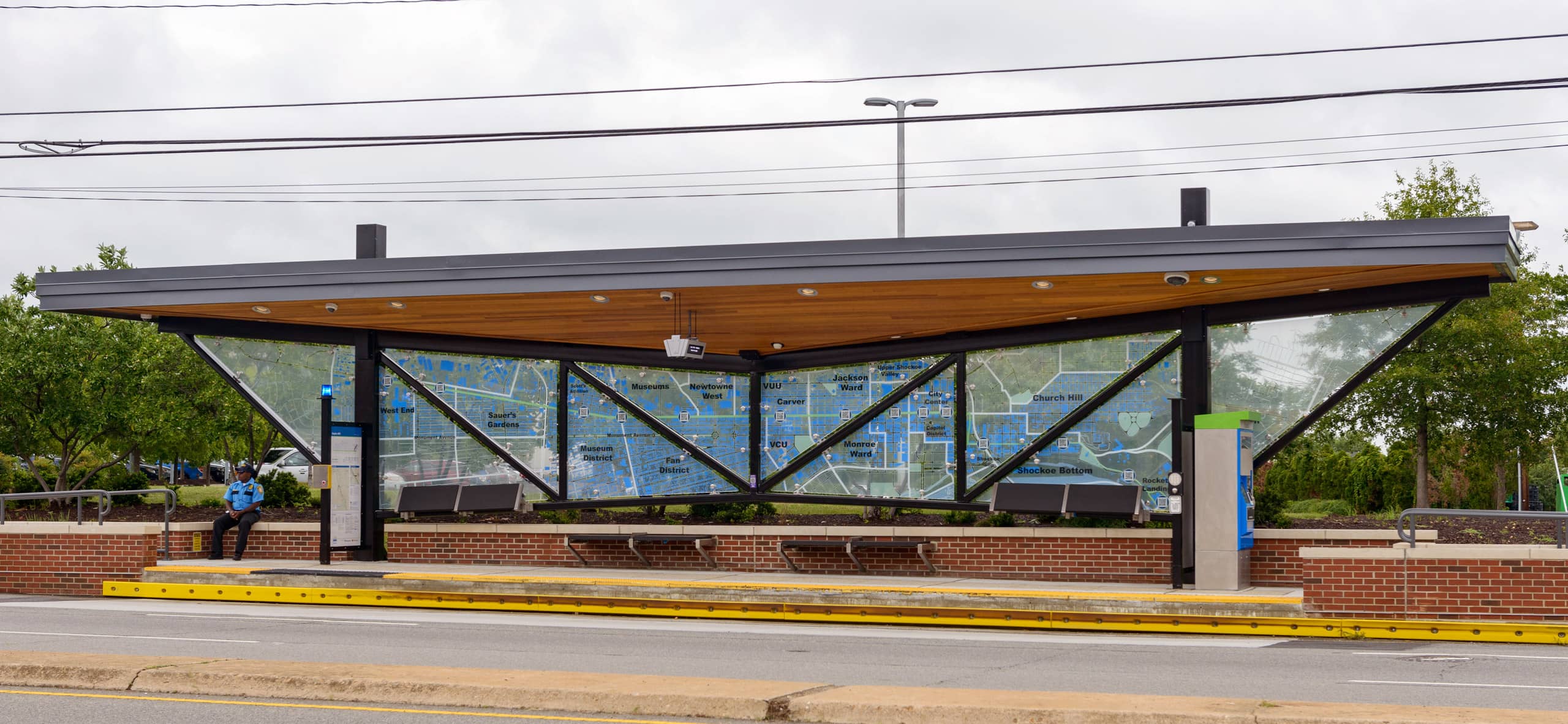 GRTC Pulse Bus Stops - Richmond, VA - Richlite Benches & Lean Rails ...