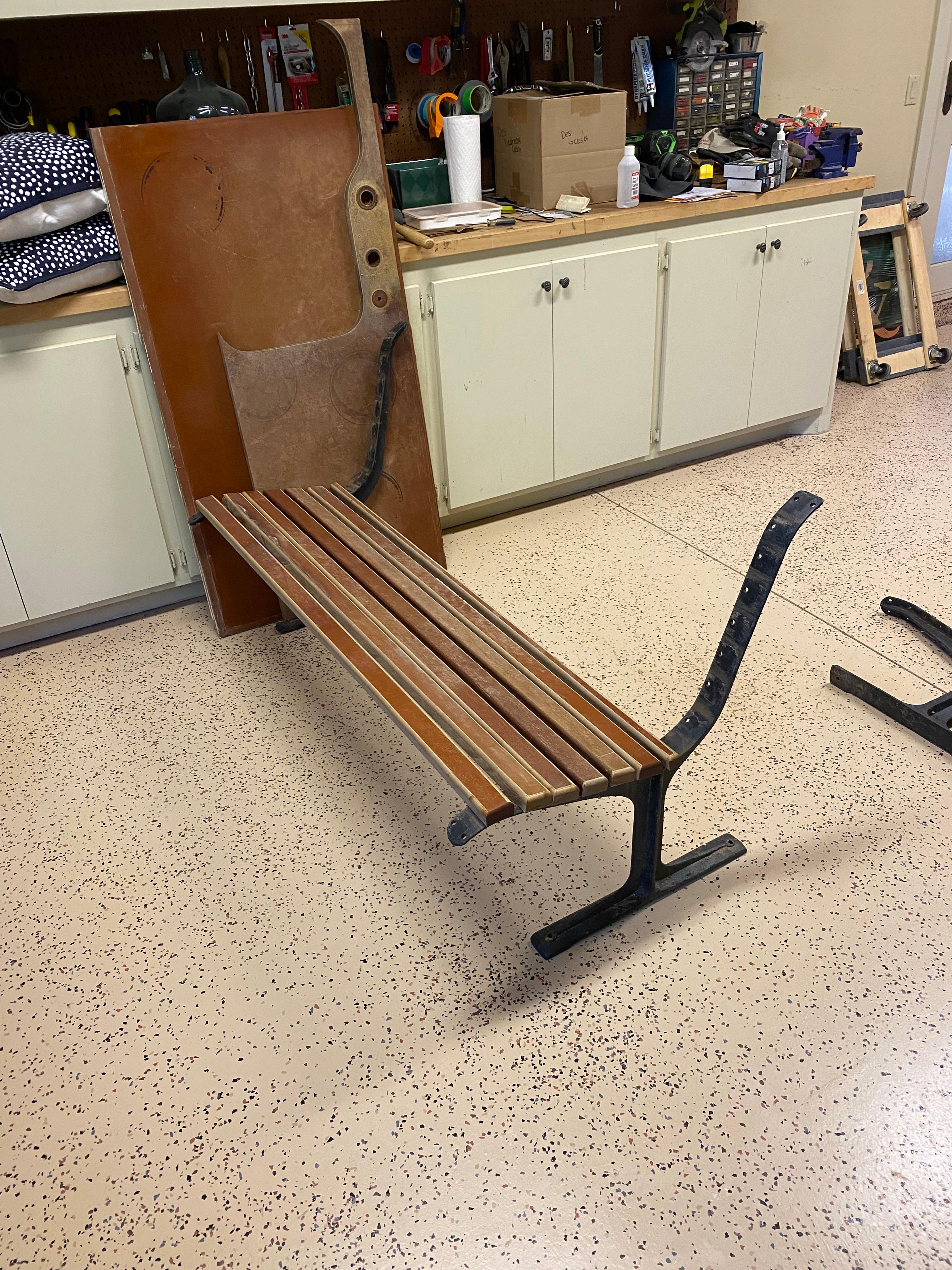 20-year-old Richlite Countertops Upcycled into a Park Bench