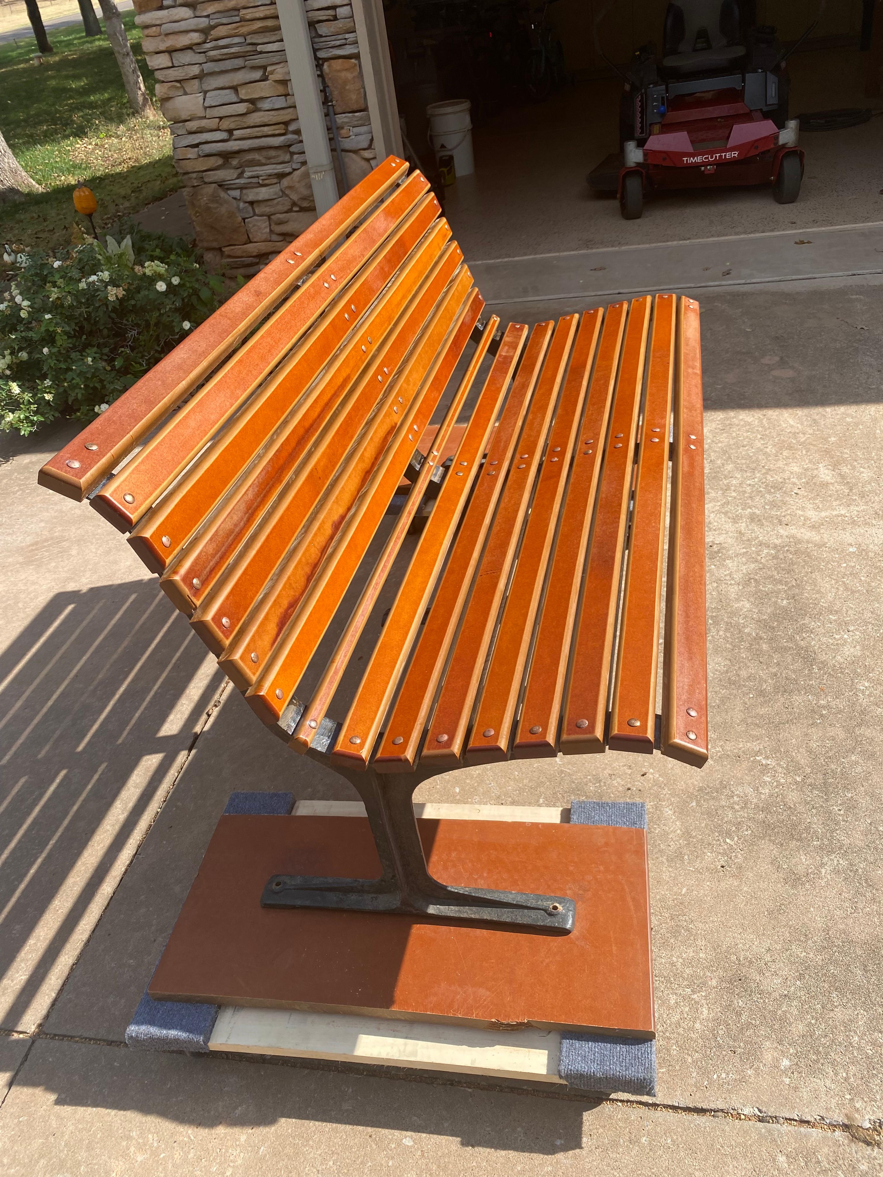 20-year-old Richlite Countertops Upcycled into a Park Bench