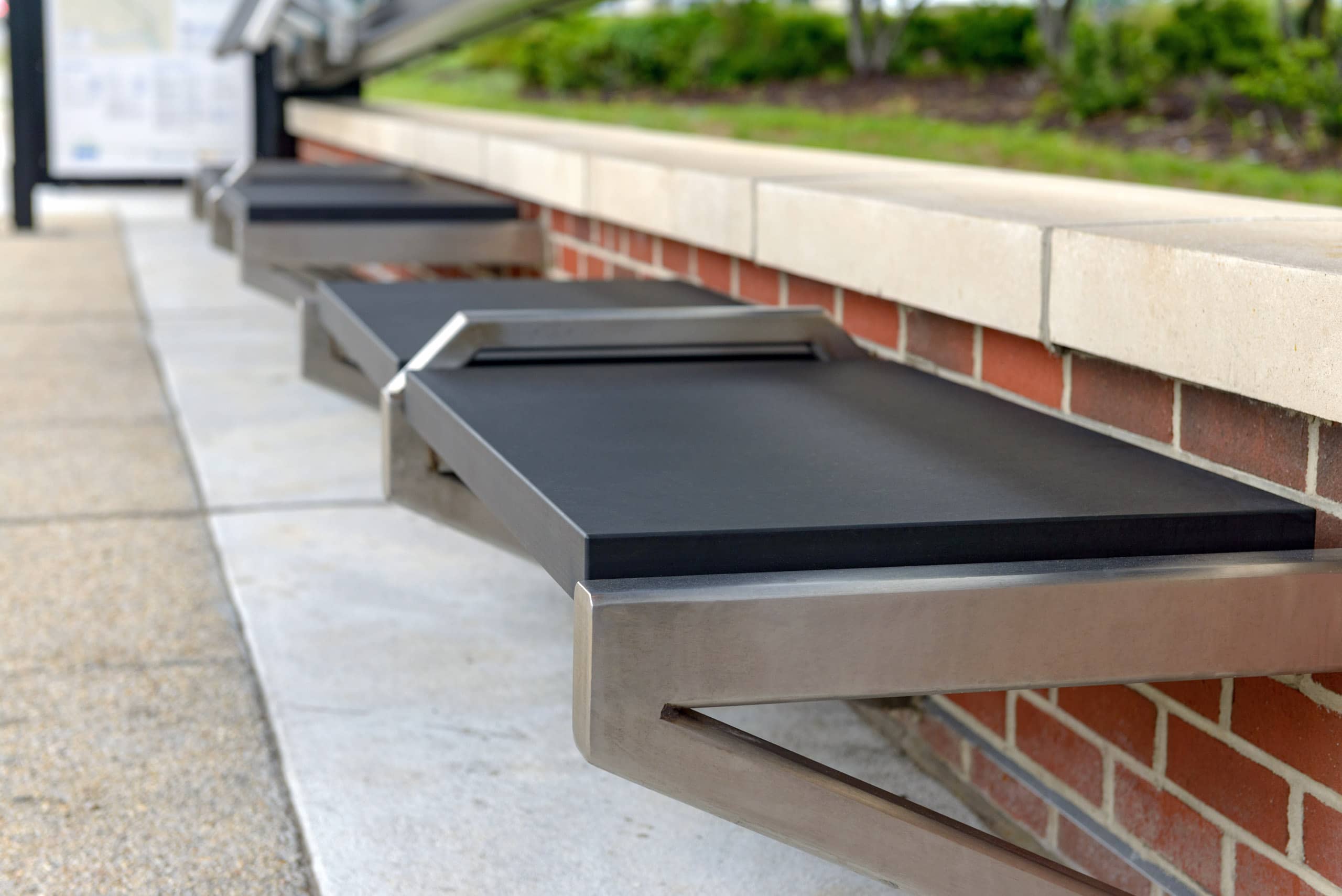 GRTC Pulse Bus Stops - Richmond, VA - Richlite Benches & Lean Rails ...
